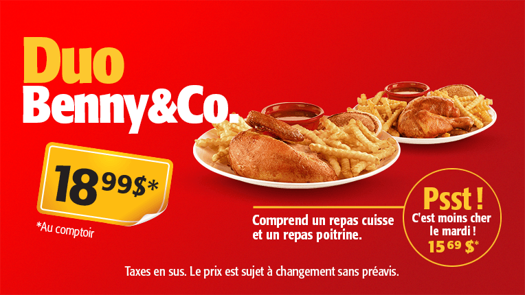 Promotions - Restaurants Benny & Co. poulet & côtes levées