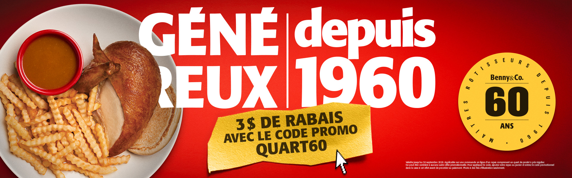 Menu - Restaurants Benny & Co. poulet & côtes levées