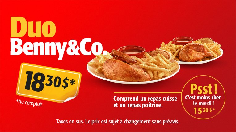 Promotions - Restaurants Benny & Co. poulet & côtes levées